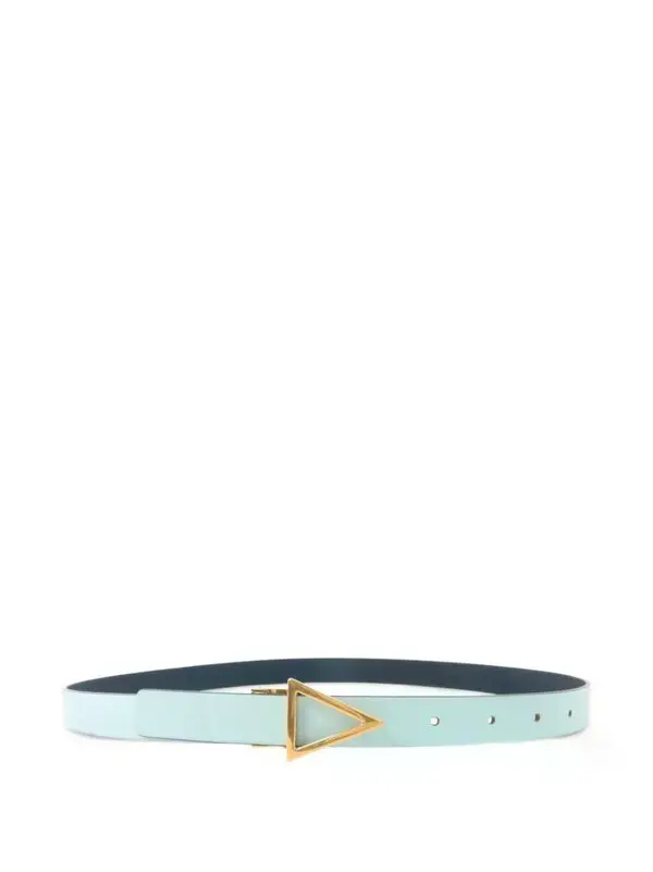 Bottega Veneta Triangle Buckle Leather Belt - Blue