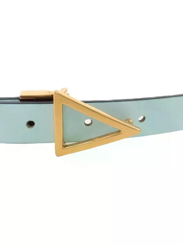 Bottega Veneta Triangle Buckle Leather Belt