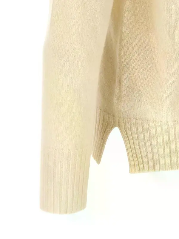 MA'RY'YA Raglan-sleeve Slit-hem Sweater