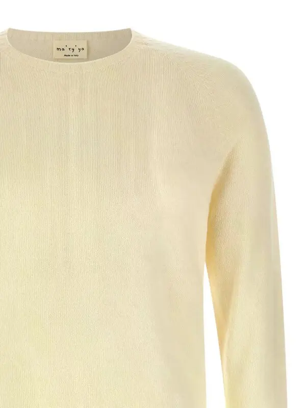 MA'RY'YA Raglan-sleeve Slit-hem Sweater