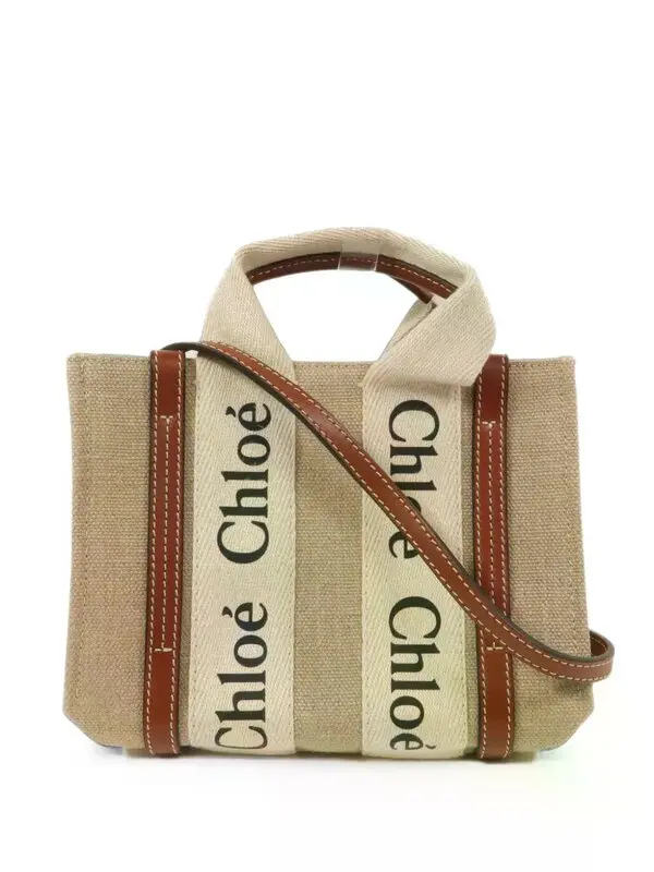 Chloé Mini Woody Canvas Tote Bag