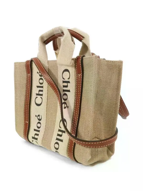 Chloé Mini Woody Canvas Tote Bag