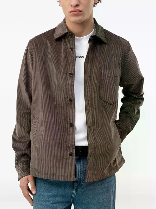 Hugo Oversized-fit Shirt In Cotton Corduroy