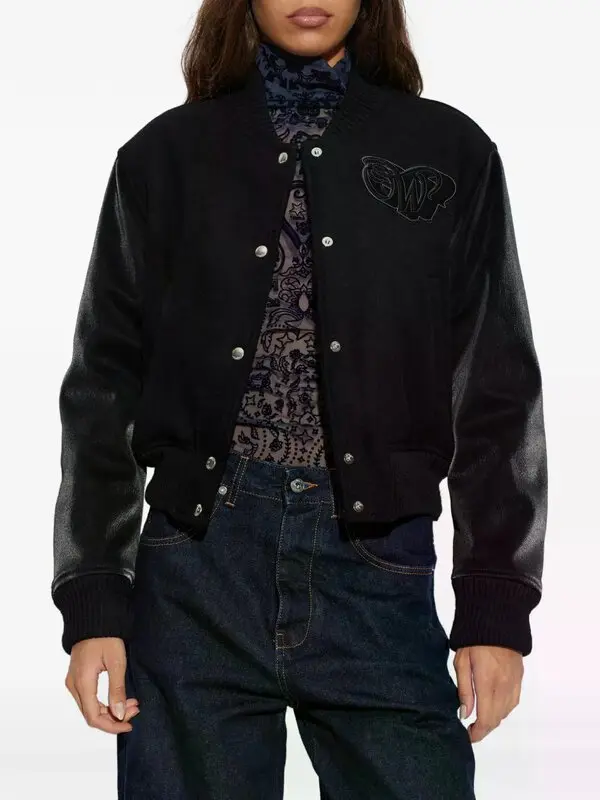 Off-White Logo-patch Bomber Jacket