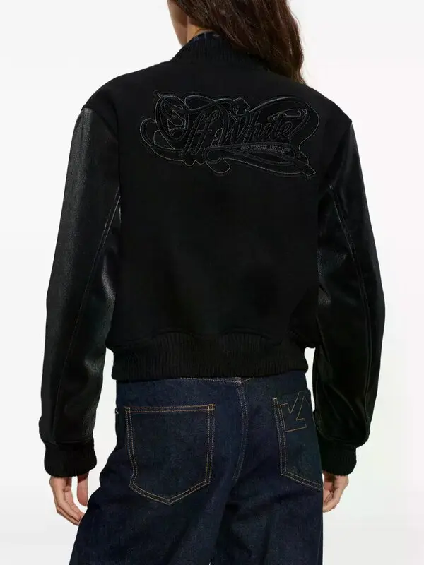 Off-White Logo-patch Bomber Jacket