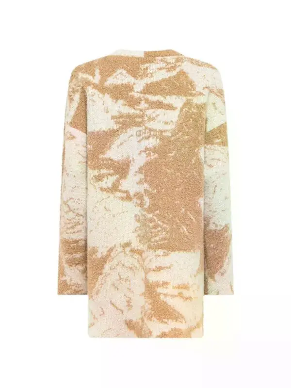 LANEUS Jacquard Boxy Cardigan