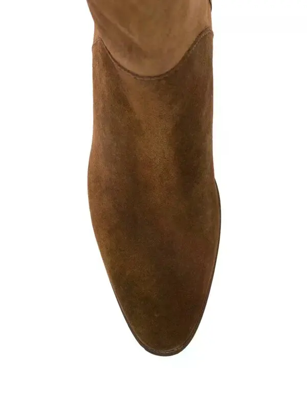 Casadei Suede Pointed-toe Boots