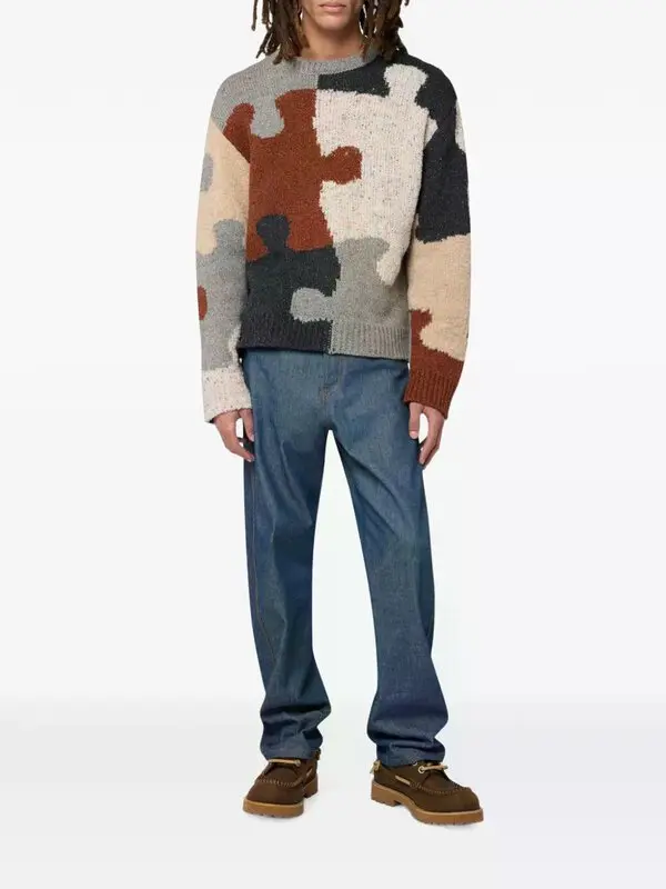 Moschino Inlaid Wool-and-silk Blend Pullover