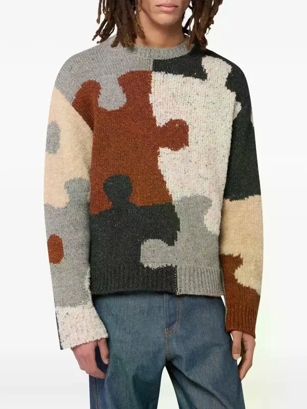 Moschino Inlaid Wool-and-silk Blend Pullover