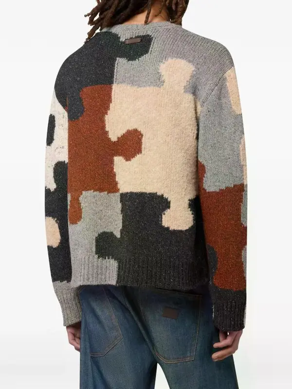 Moschino Inlaid Wool-and-silk Blend Pullover