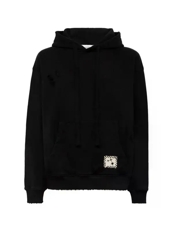 LANEUS Destroyed Boxy-fit Hoodie