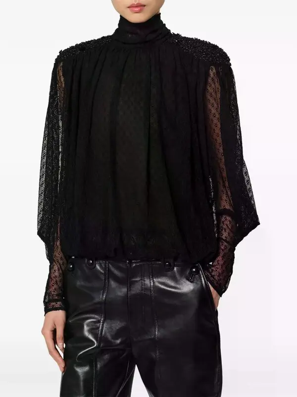 Isabel Marant Étoile Oeste Embroidered Plumetis Lace Blouse