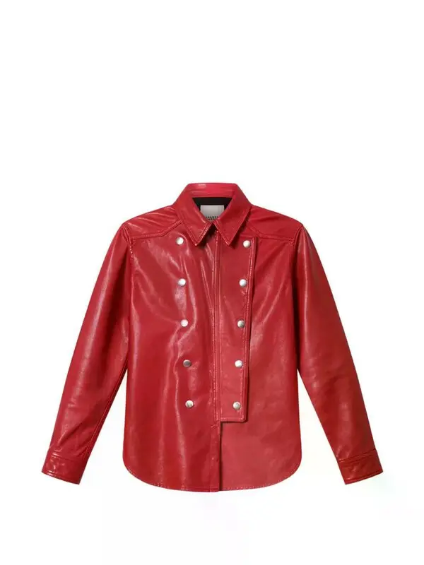 Isabel Marant Étoile Valdy Snap-button Leather Shirt