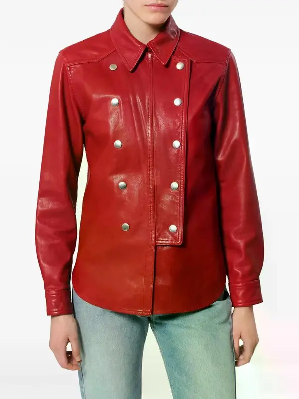 Isabel Marant Étoile Valdy Snap-button Leather Shirt