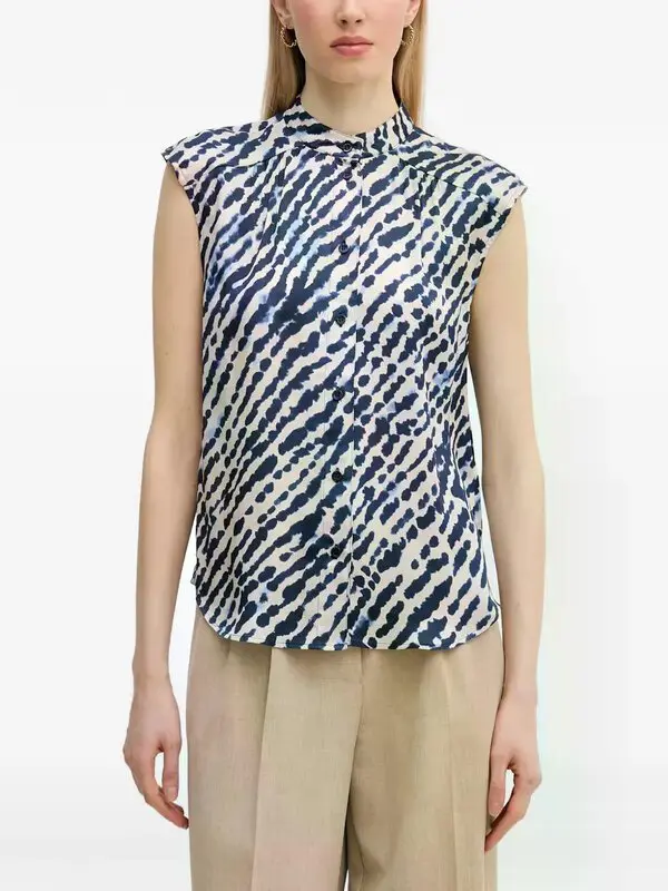 MARC AUREL Abstract-print Sleeveless Shirt