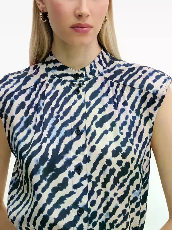 MARC AUREL Abstract-print Sleeveless Shirt