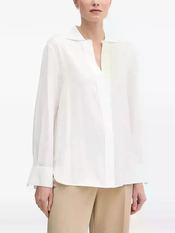MARC AUREL V-neck Long-sleeve Blouse