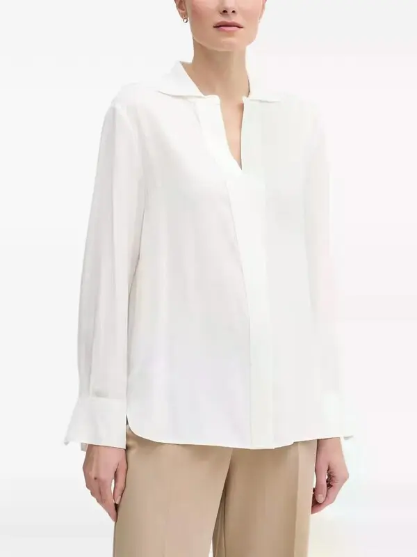 MARC AUREL V-neck Long-sleeve Blouse