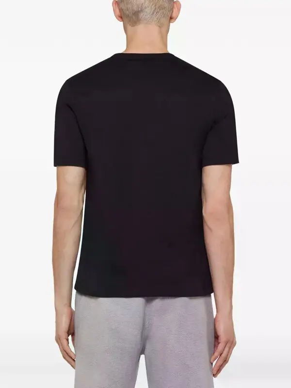 LANEUS Slogan-embroidered T-shirt