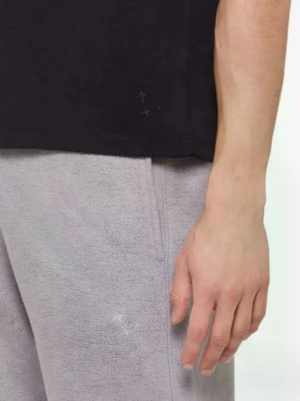 LANEUS Slogan-embroidered T-shirt