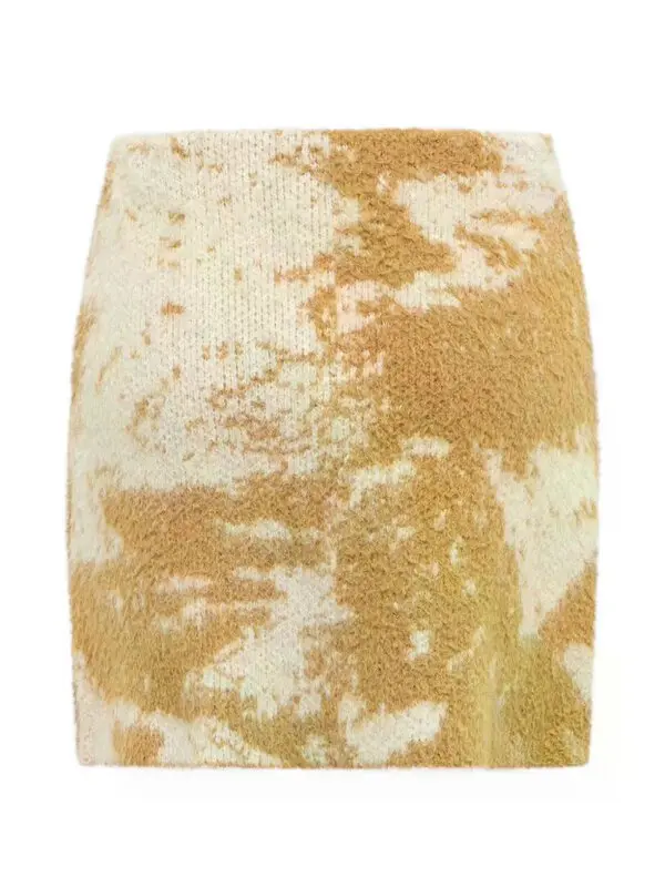 LANEUS Jacquard-knit Mini Skirt