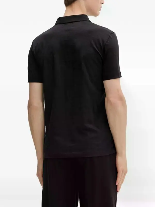 Marc O'polo Logo-embroidered Slub-texture Polo Shirt