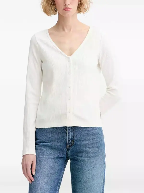 Marc O'polo Ribbed-knit V-neck Cardigan