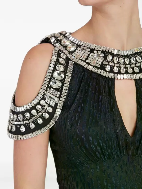 TEMPERLEY LONDON Pyramus Cold-shoulder Midi Dress