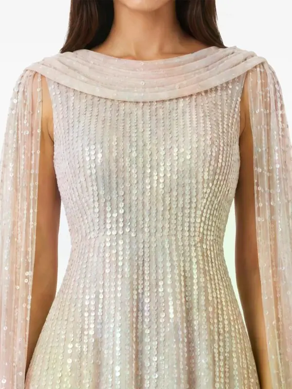 NEEDLE & THREAD Moonlight Sequin-embellished Gown