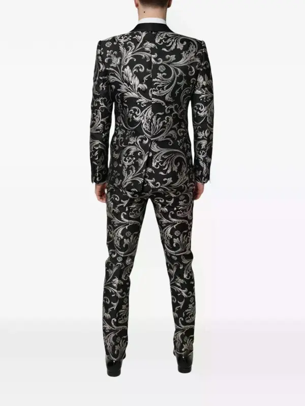 Dolce & Gabbana Martini Baroque-jacquard Three-piece Suit