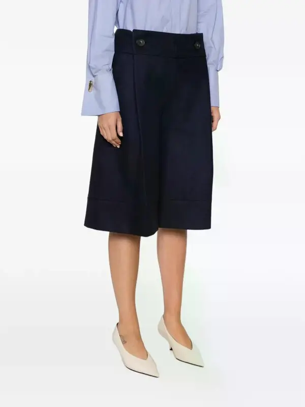 Erika Cavallini Button-fastening Wide-leg Shorts