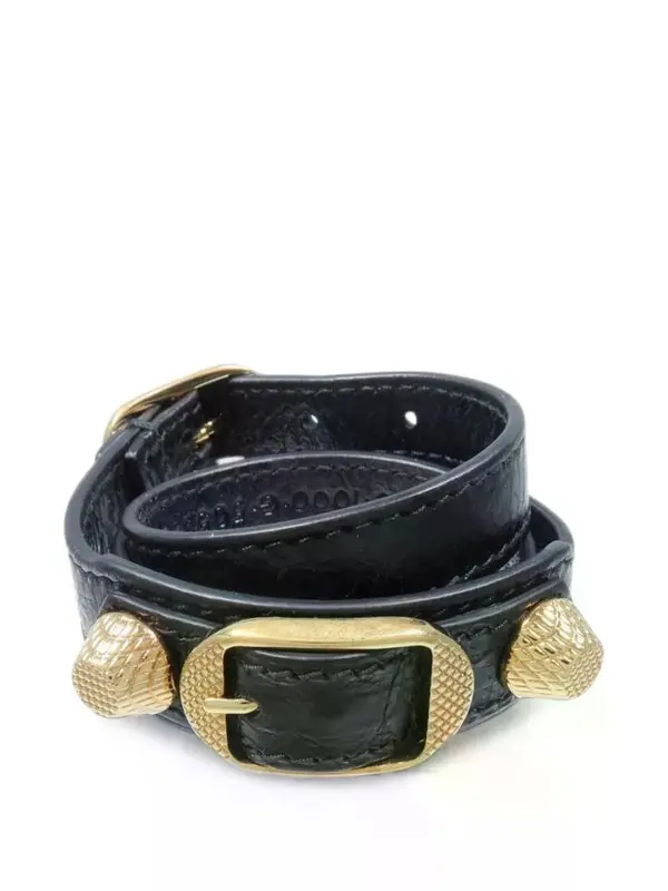 Balenciaga Stud Wrap Bracelet - Black