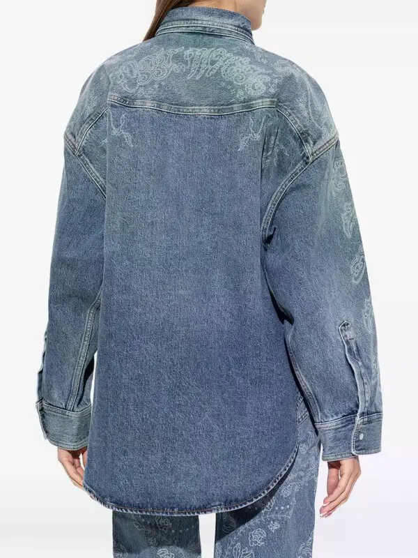 Off-White Paisley-print Denim Shirt