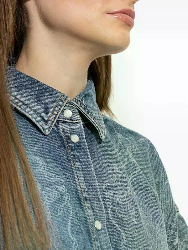 Off-White Paisley-print Denim Shirt