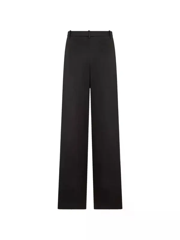 Emporio Armani Pleated Satin-finish Trousers