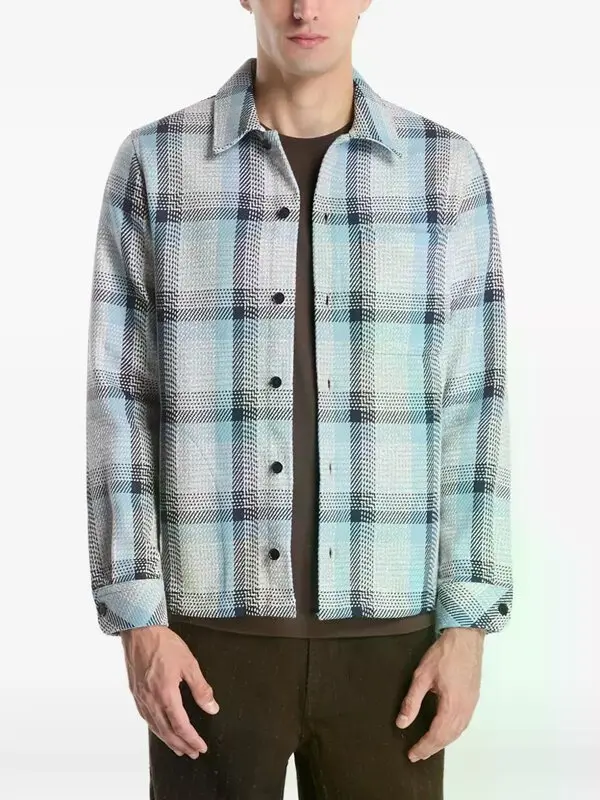 SAMSOE SAMSOE Check-pattern Button-down Shirt Jacket