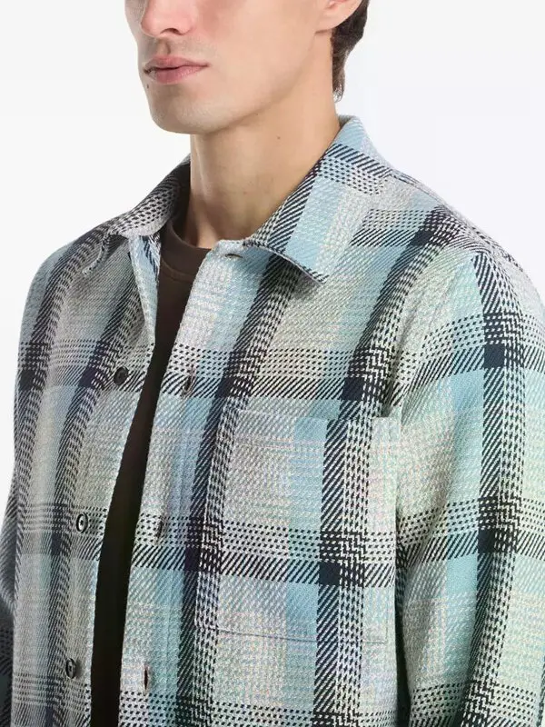 SAMSOE SAMSOE Check-pattern Button-down Shirt Jacket