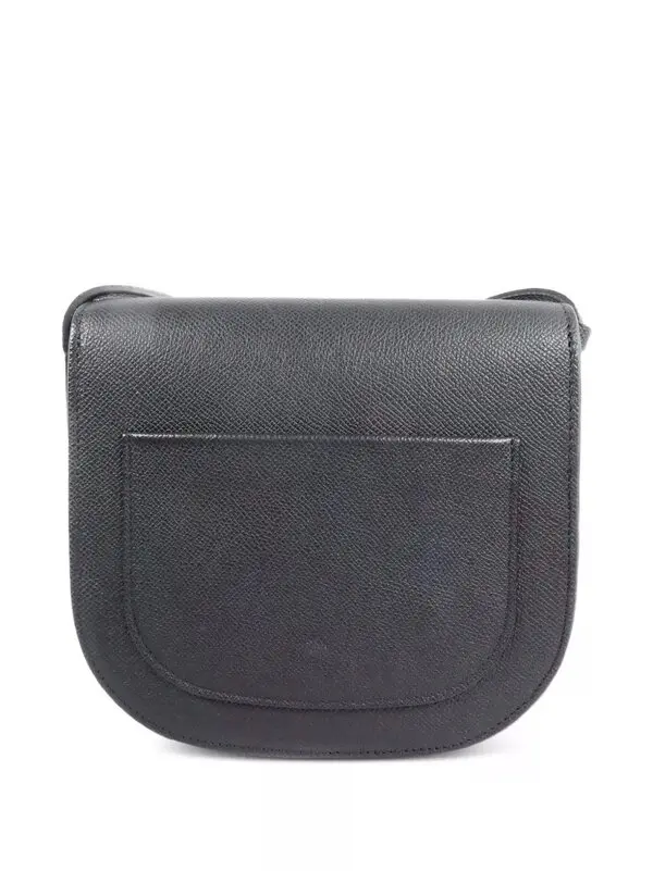 Celine Trotteur Leather Shoulder Bag - Black