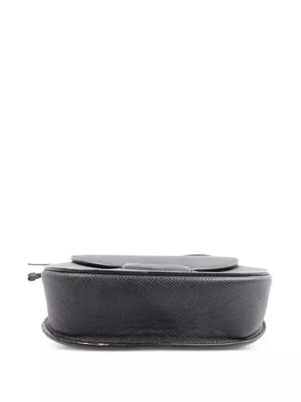 Celine Trotteur Leather Shoulder Bag - Black