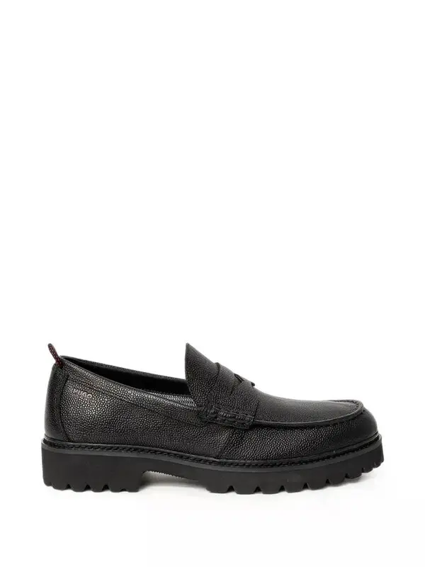 Hugo Lug-sole Loafers In Grained Leather