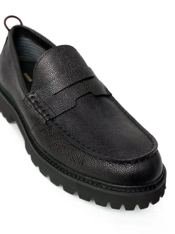 Hugo Lug-sole Loafers In Grained Leather