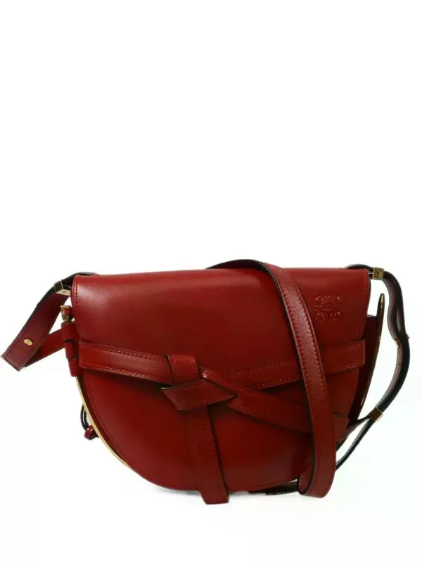 Loewe Gate Leather Shoulder Bag - Red