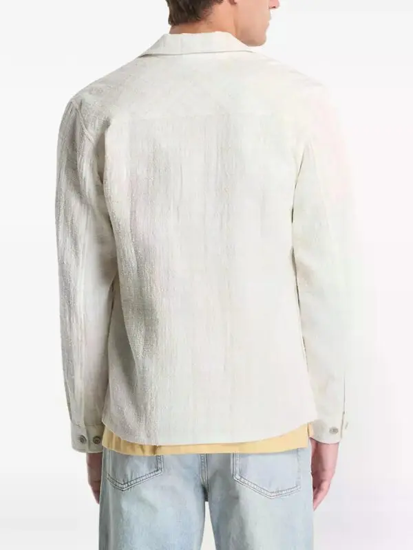 SAMSOE SAMSOE Sadamon Gc Textured Chest-pocket Overshirt