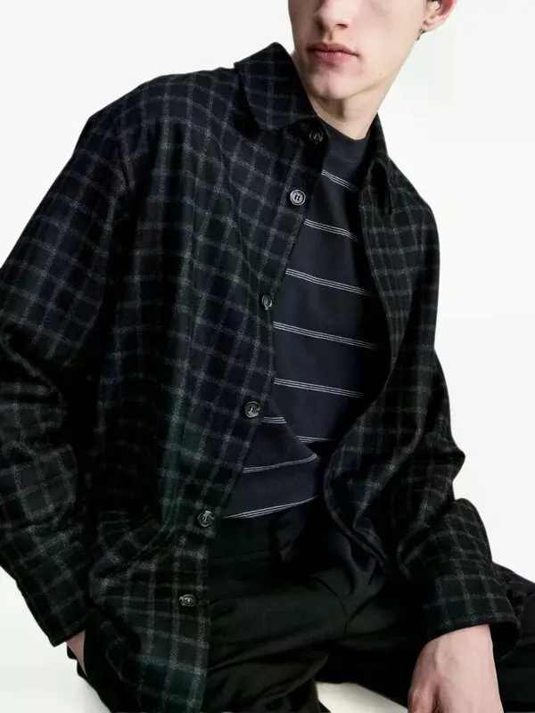 A.p.c. Checked Wool-blend Shirt Jacket