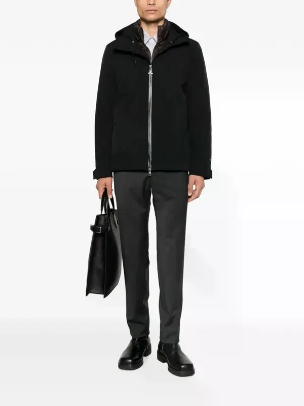 ON THE BUND Hooded Shortech Jacket - Black