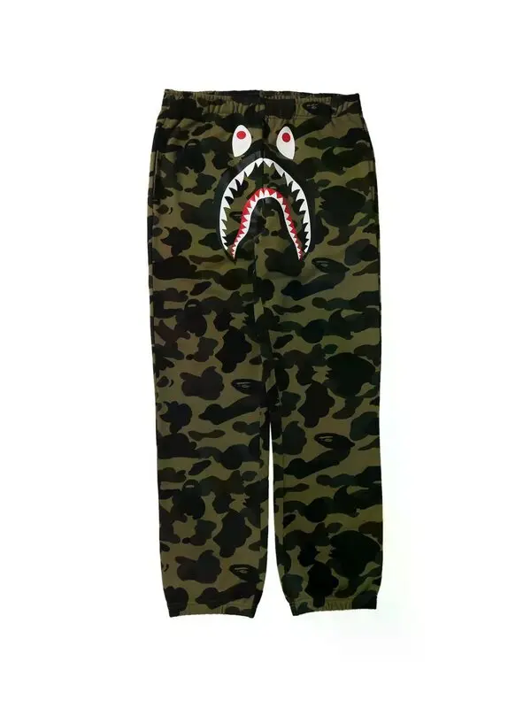 A BATHING APE Shark Camouflage-print Track Pants - Green