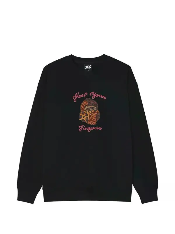 FINGERCROXX Graphic-print Sweatshirt - Black