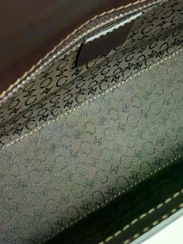 Celine 2000 C Macadam Embossed Leather Handbag