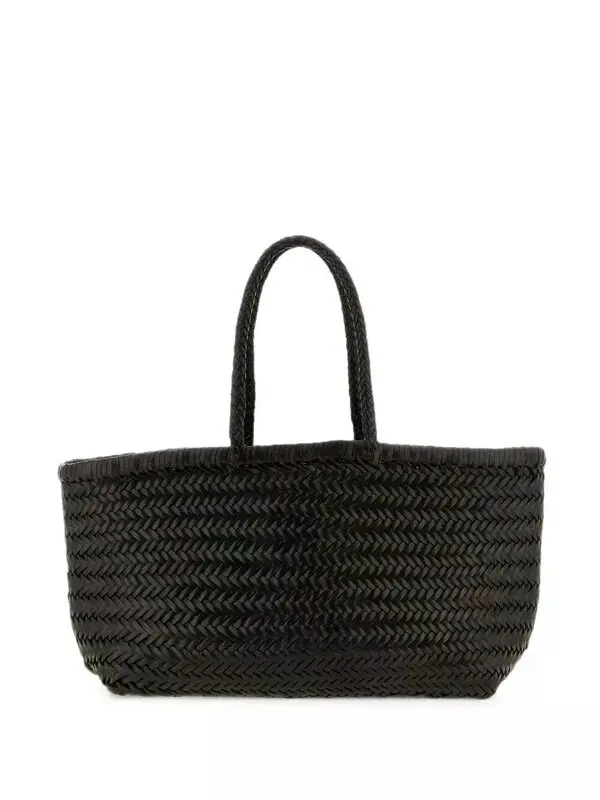 Dragon Diffusion Big Bamboo Triple Jump Woven Leather Shoulder Bag - Brown