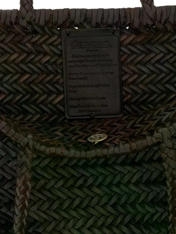 Dragon Diffusion Big Bamboo Triple Jump Woven Leather Shoulder Bag